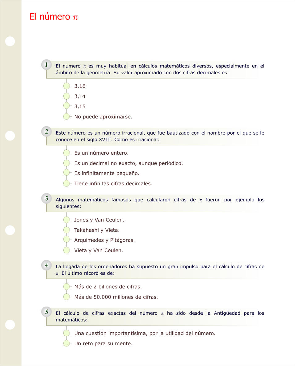 Lecturas científicas. El número pi